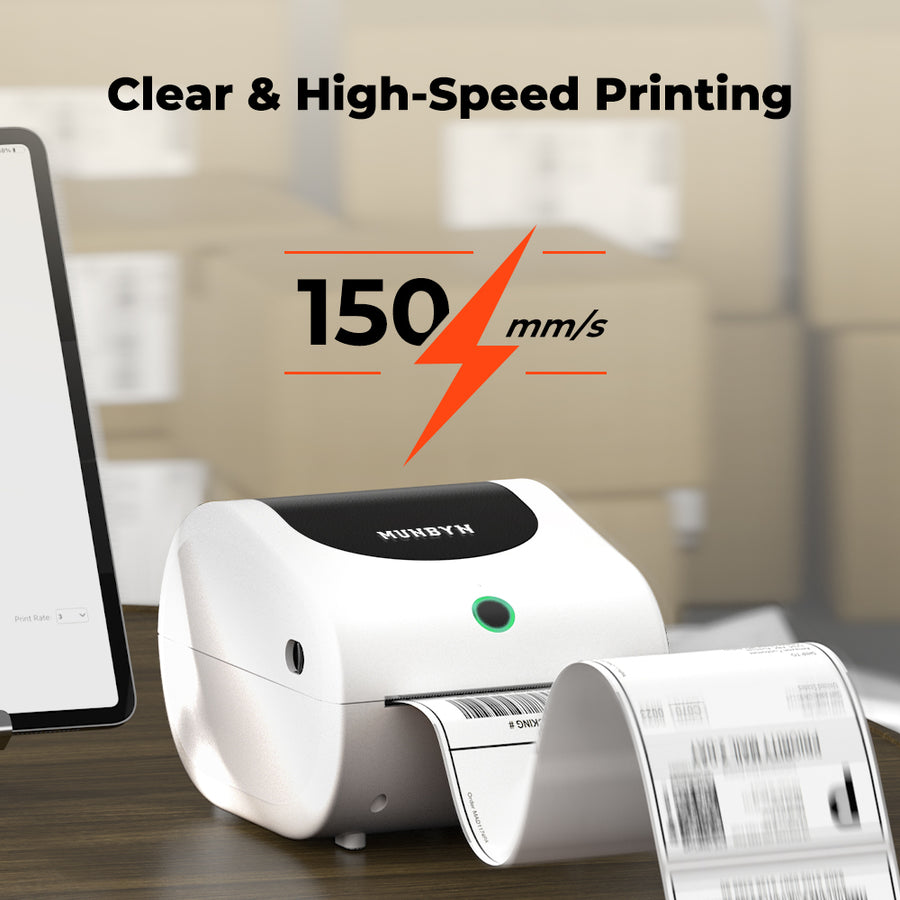 MUNBYN RW411B Bluetooth Shipping Label Printer | MUNBYN
