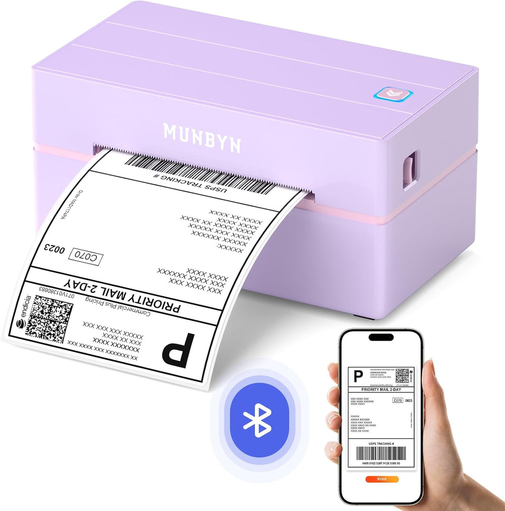 MUNBYN Bluetooth Thermal Printer P130B